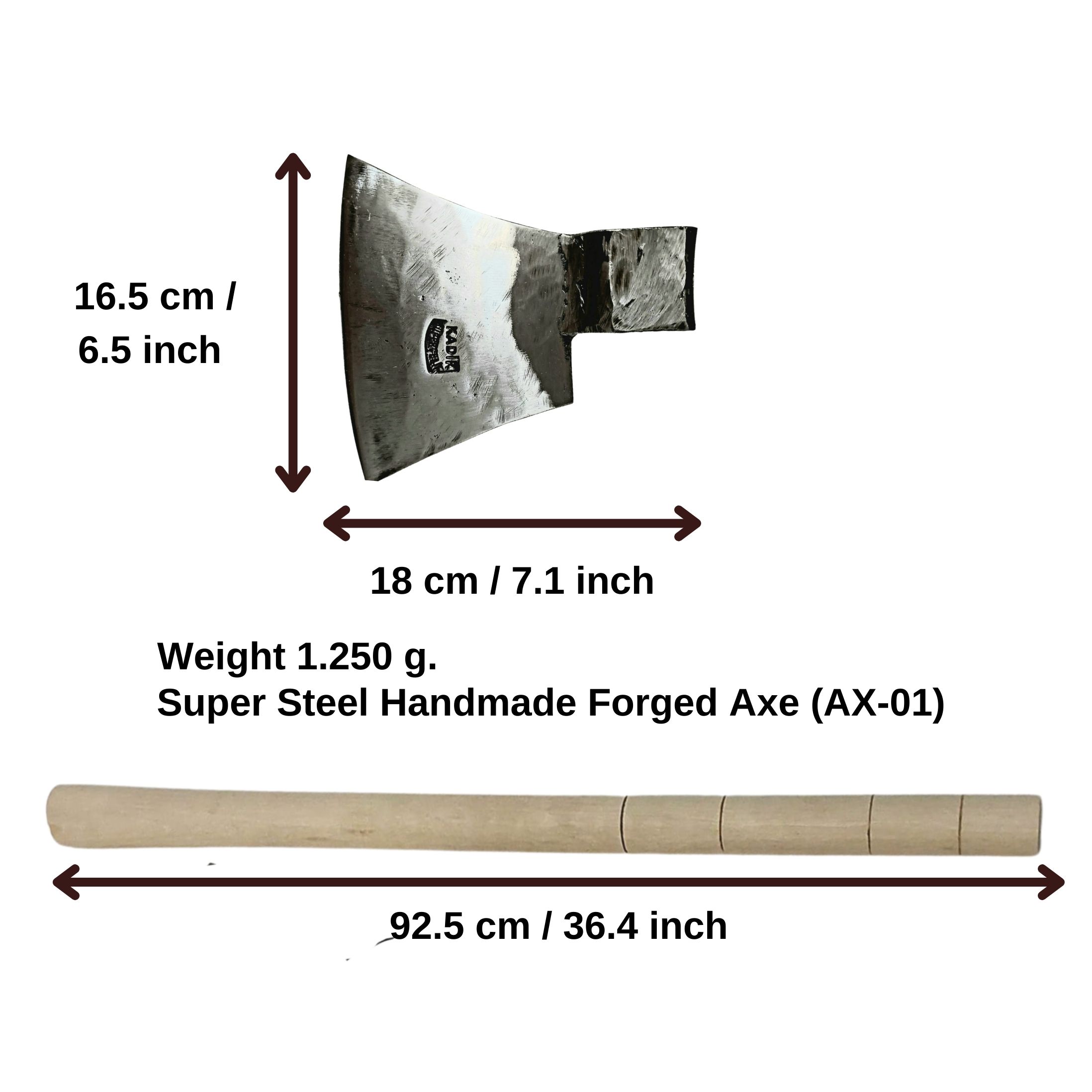 Super Steel Handmade Forged Axe 1.250g (AX-01)